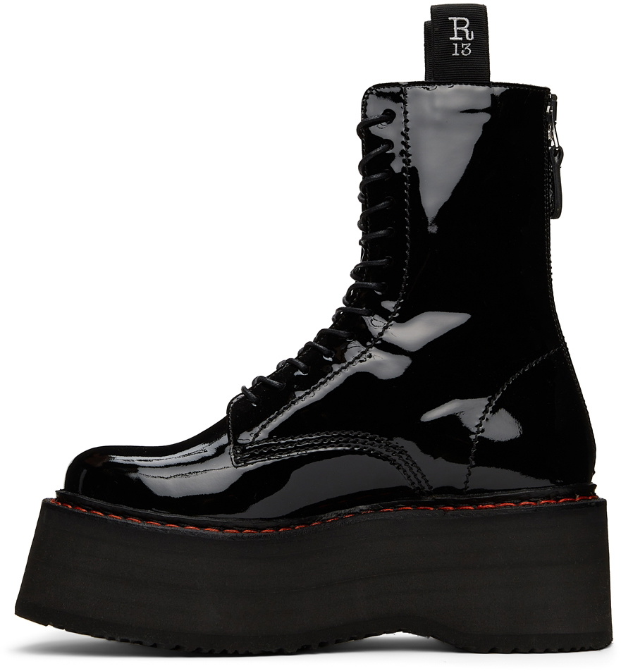 R13 Black Double Stack Boots R13