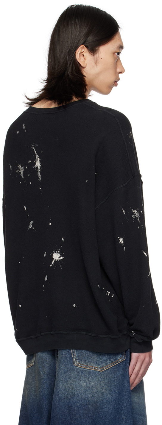 R13 Black Paint Splatter Sweatshirt R13