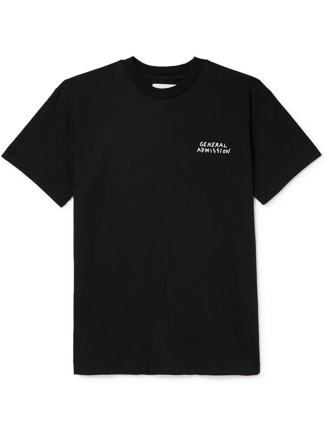 GENERAL ADMISSION - Printed Cotton-Jersey T-Shirt - Black General Admission