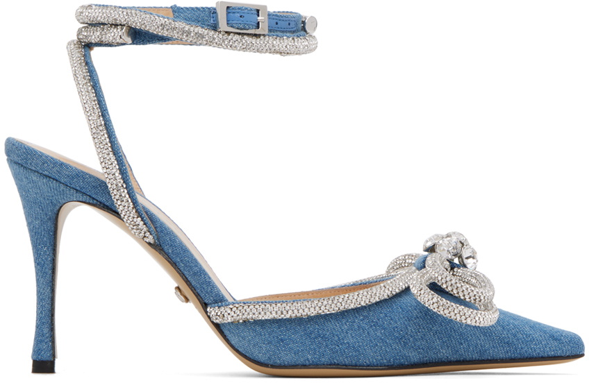MACH & MACH Blue Double Bow Denim MACH & MACH