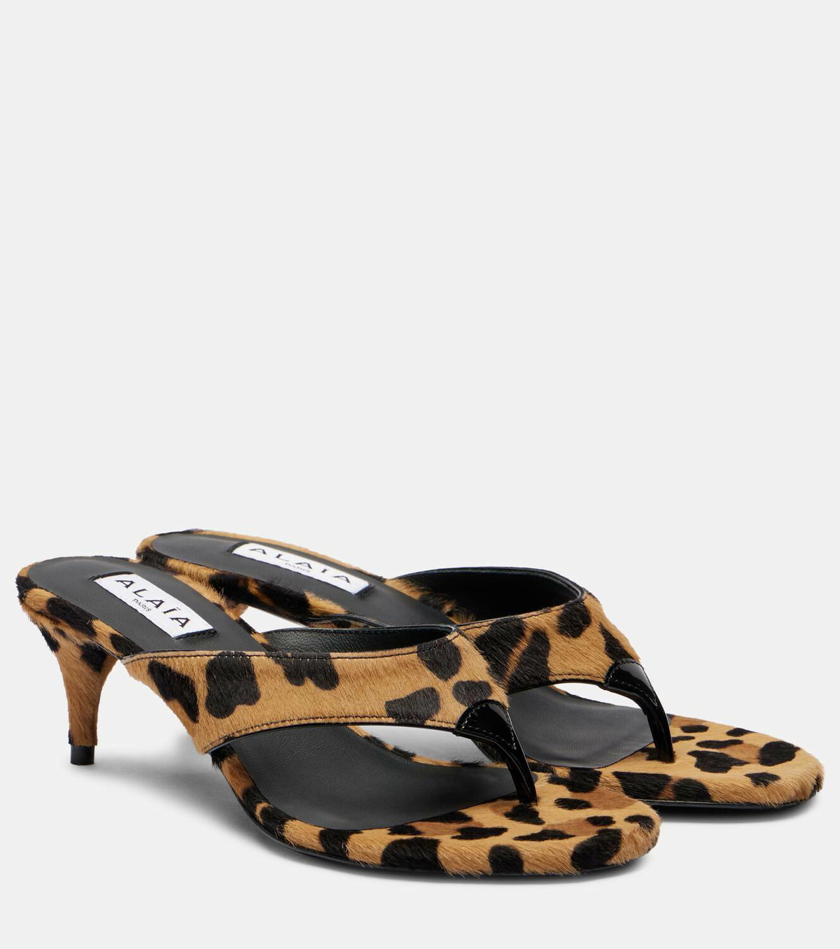 Alaïa Infradito 55 calf hair thong sandals ALAÏA