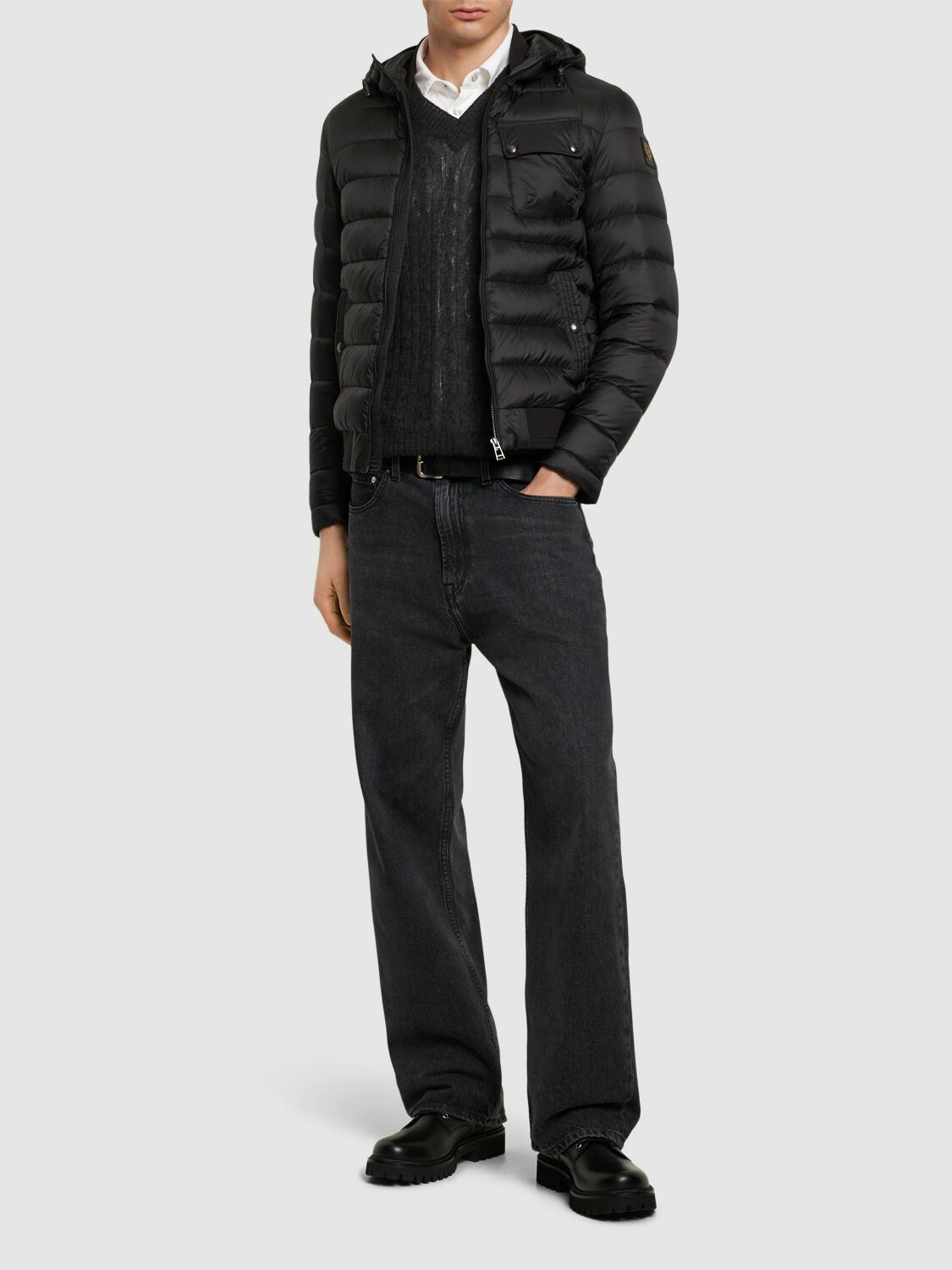 BELSTAFF Streamline Nylon Hooded Down Jacket Belstaff