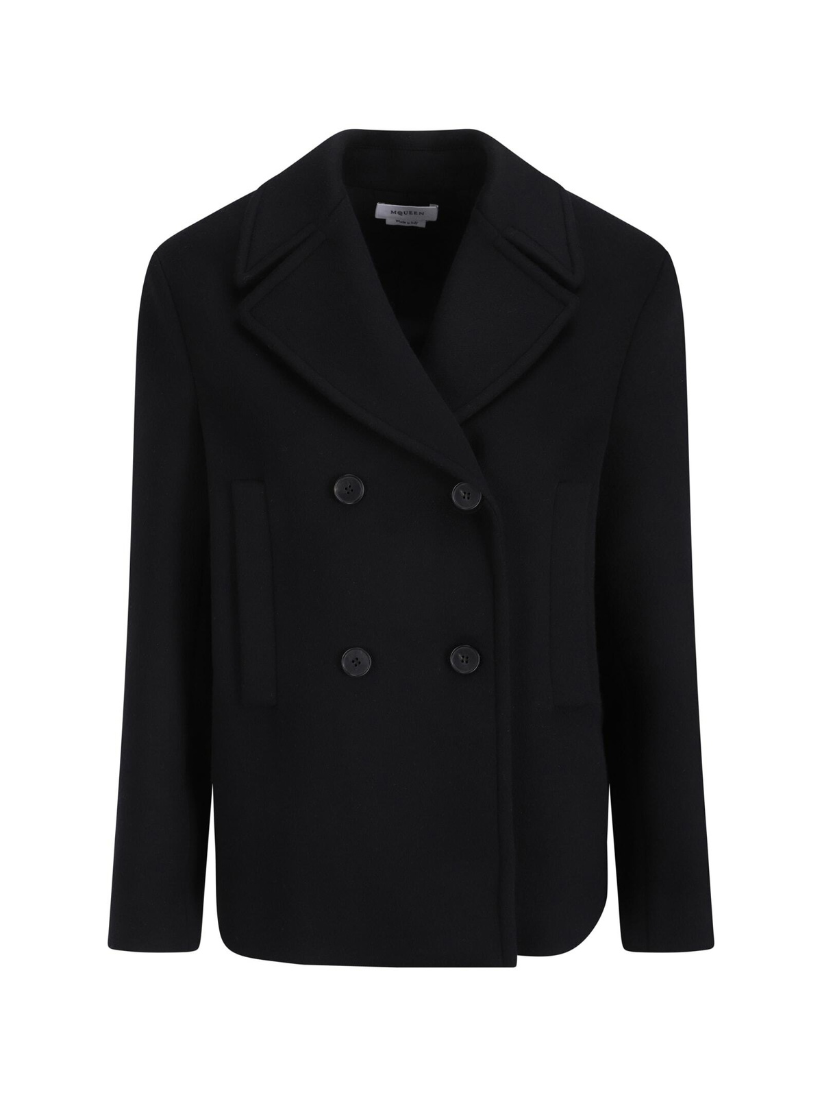 Alexander McQueen Wool Felt Caban In Black Alexander McQueen