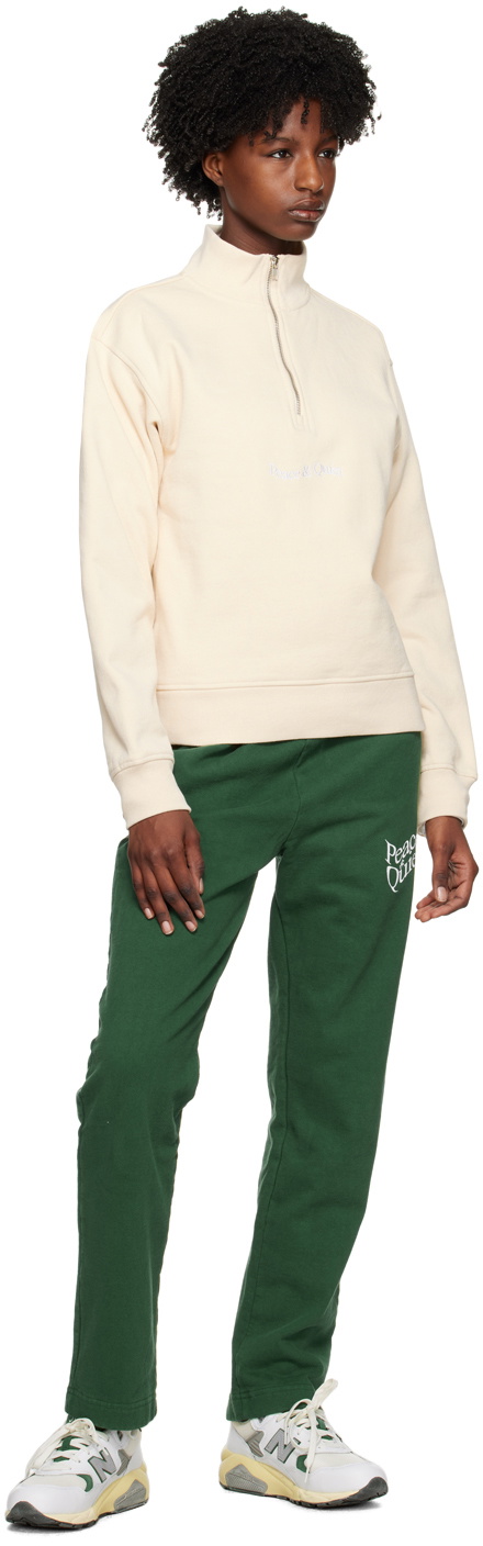 Museum of Peace & Quiet Beige Embroidered Sweater Museum of Peace and Quiet