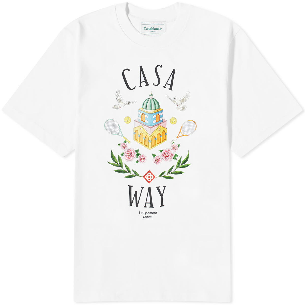 Casablanca Men's Casa Way T-Shirt in White Casablanca