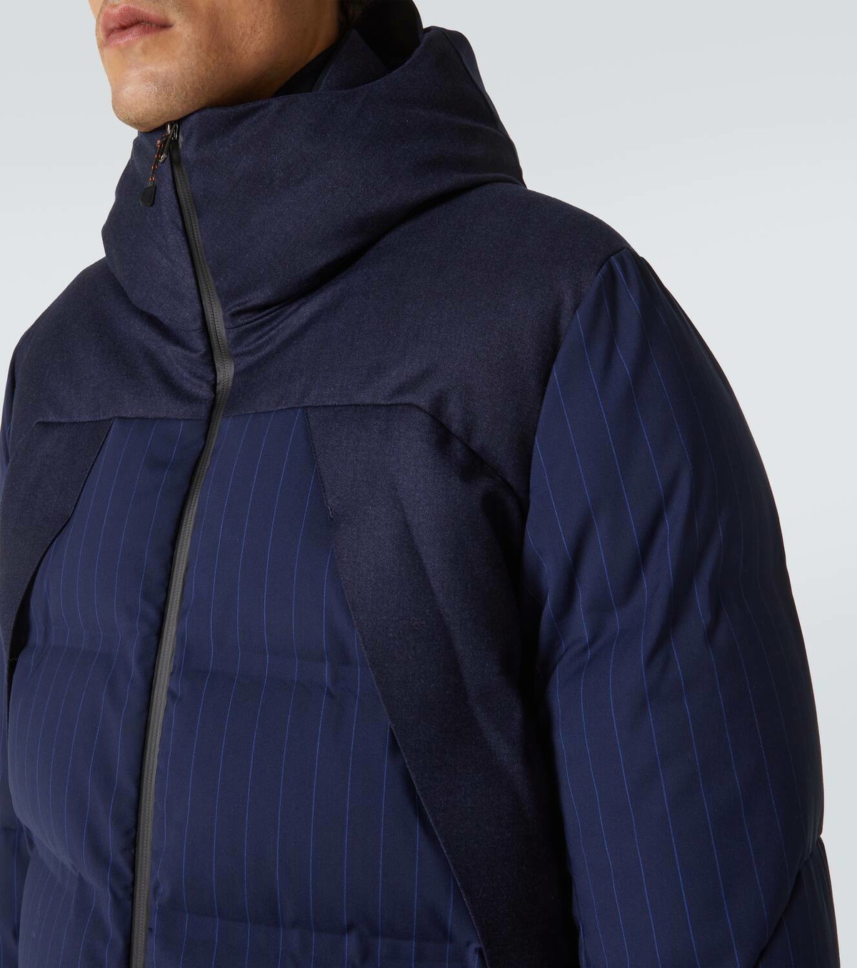 Sease Nordend striped wool-blend down ski jacket Sease