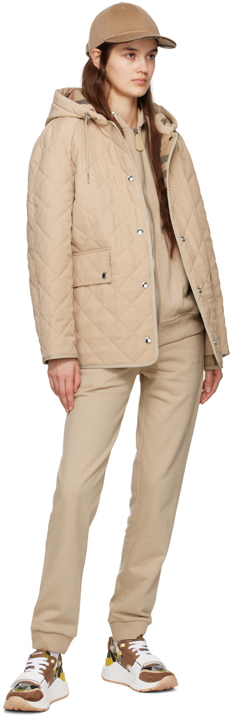 Burberry Beige Quilted Jacket Burberry