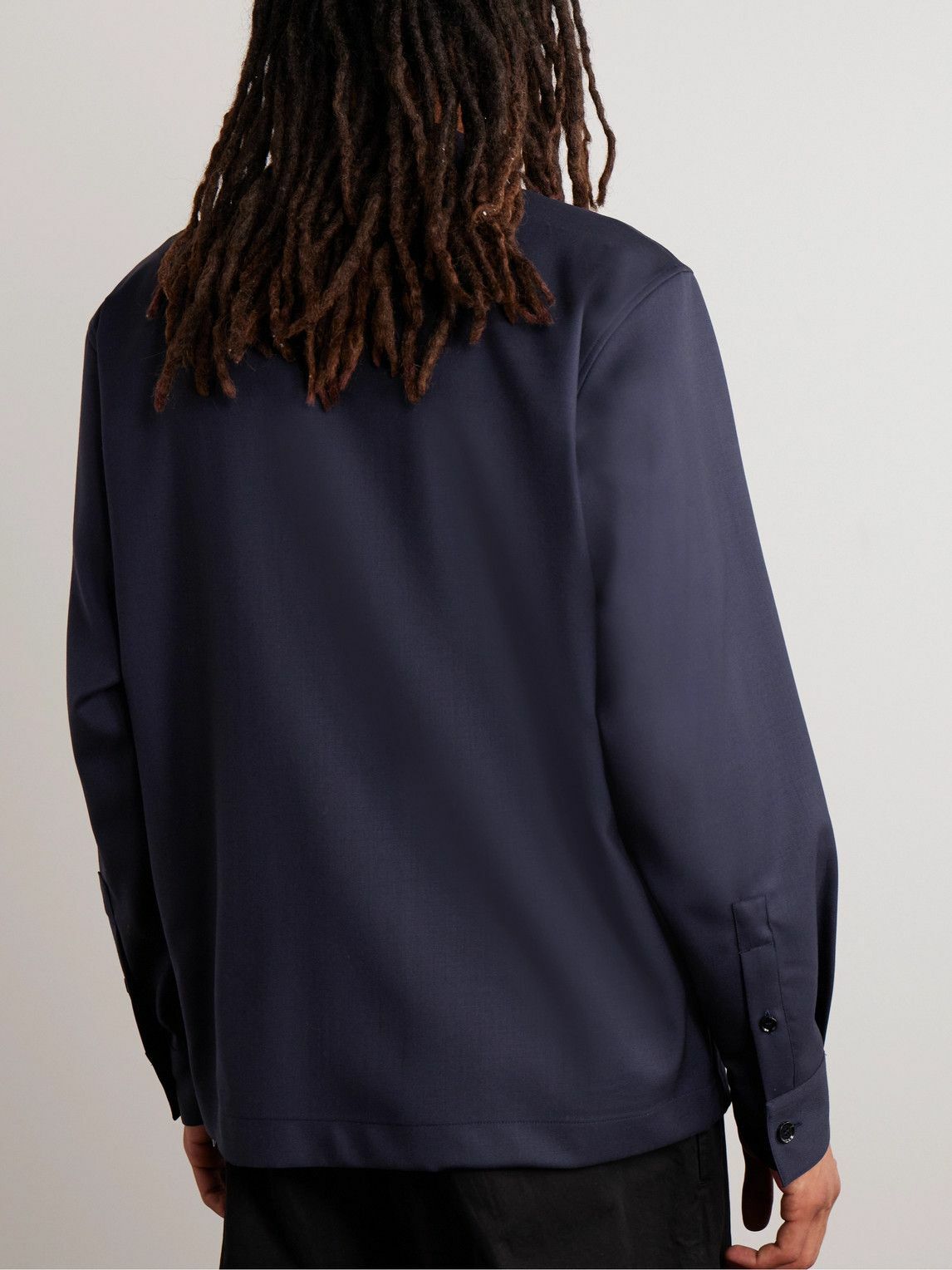 Burberry - Wool-Twill Shirt Overshirt - Blue Burberry