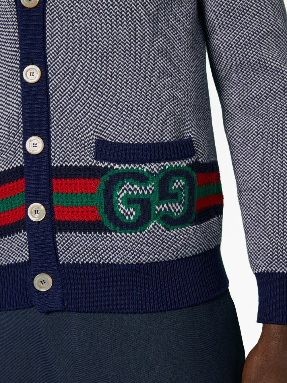 GUCCI - Wool Cardigan With Gg Gucci