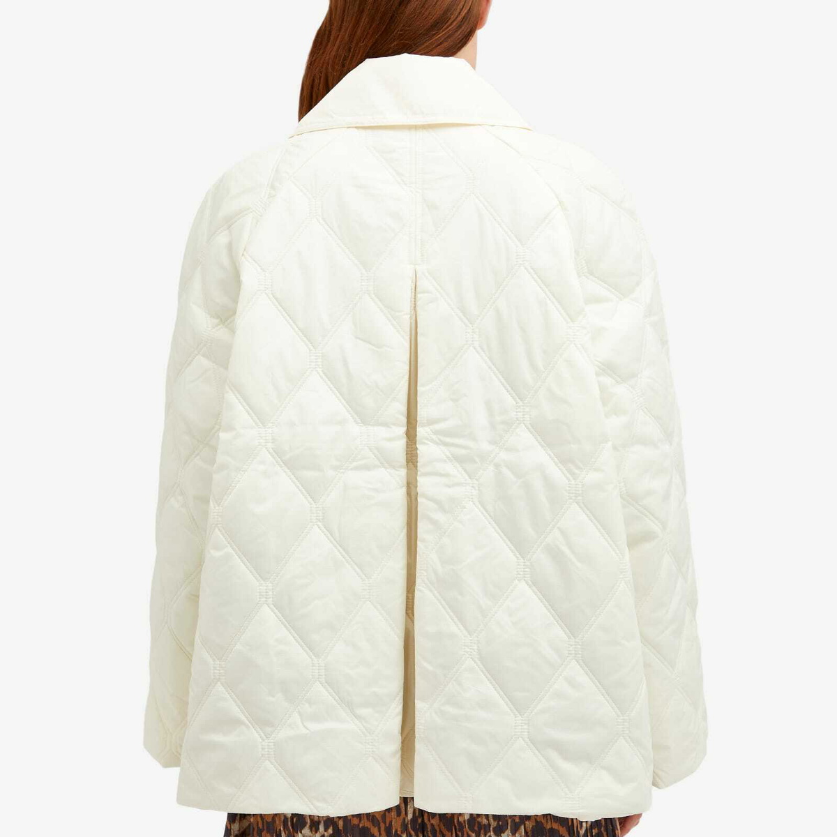 GANNI Women's Ripstop Quilt Jacket in Egret GANNI