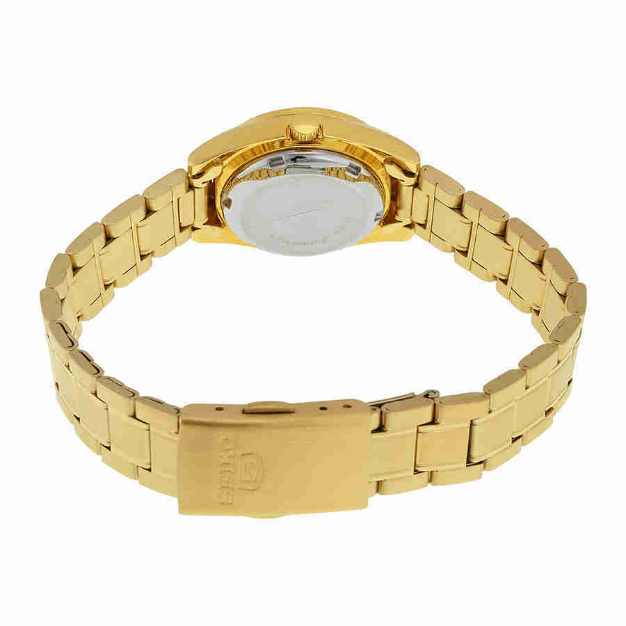 Seiko 5 Automatic Black Dial Gold-tone Ladies Watch SYMK22 Seiko