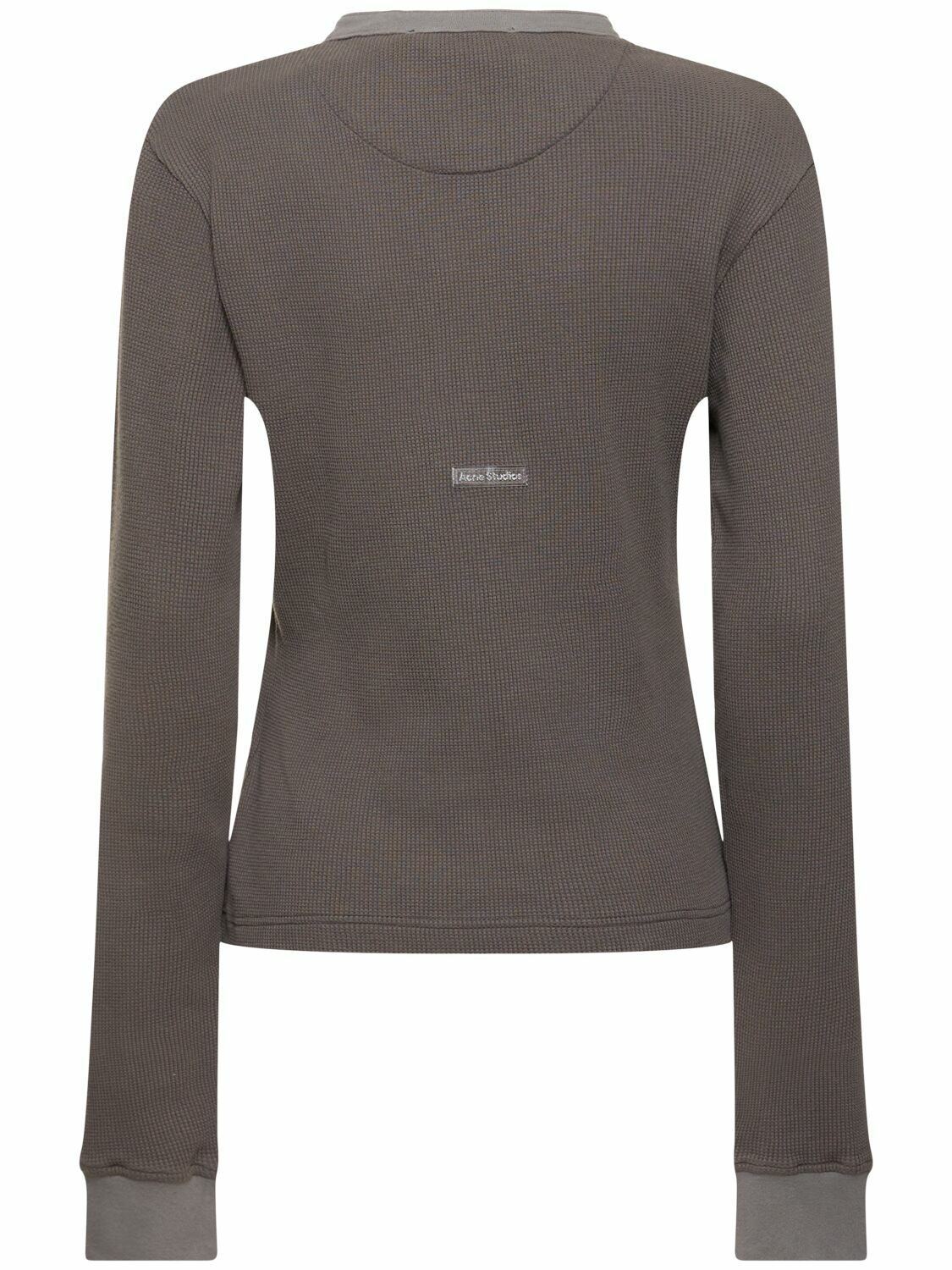 ACNE STUDIOS Emsley Waffle Weave Cotton T-shirt Acne Studios