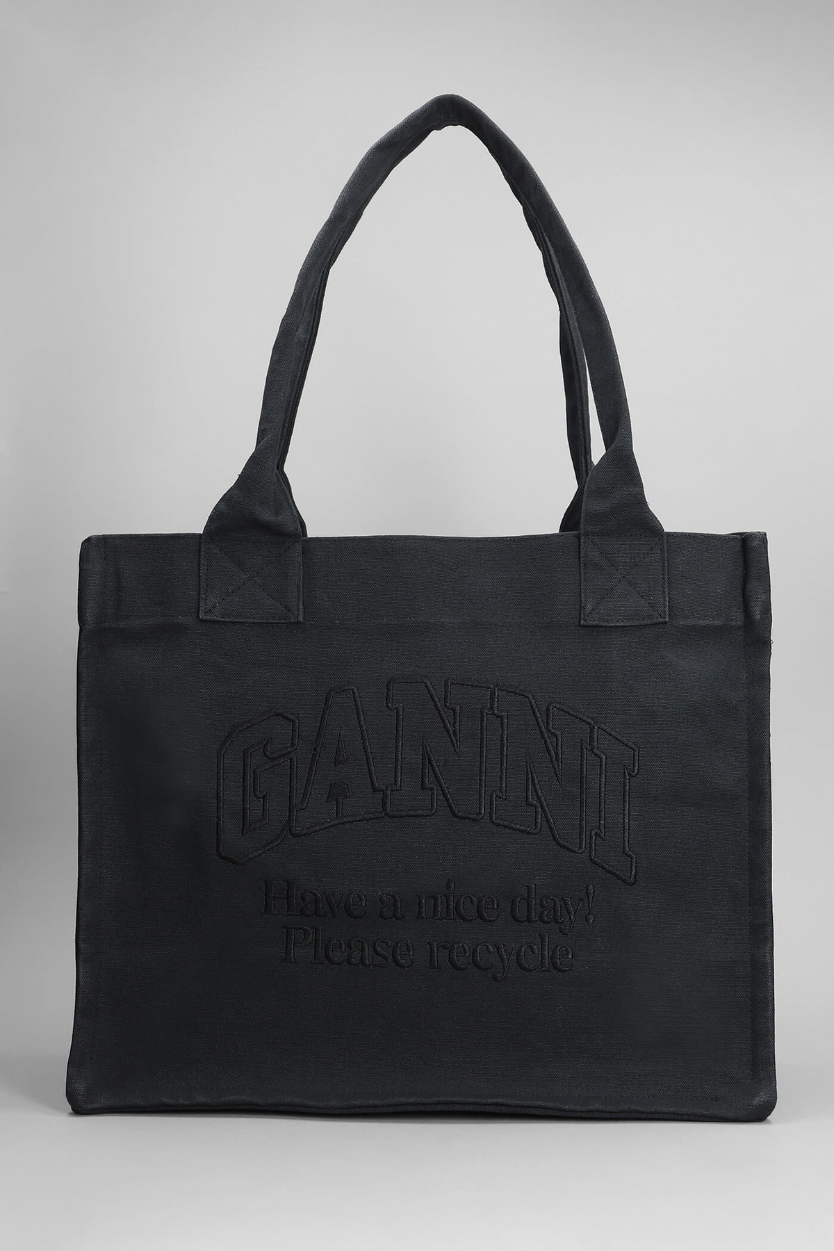 Ganni Large Tote Bag With Logo GANNI