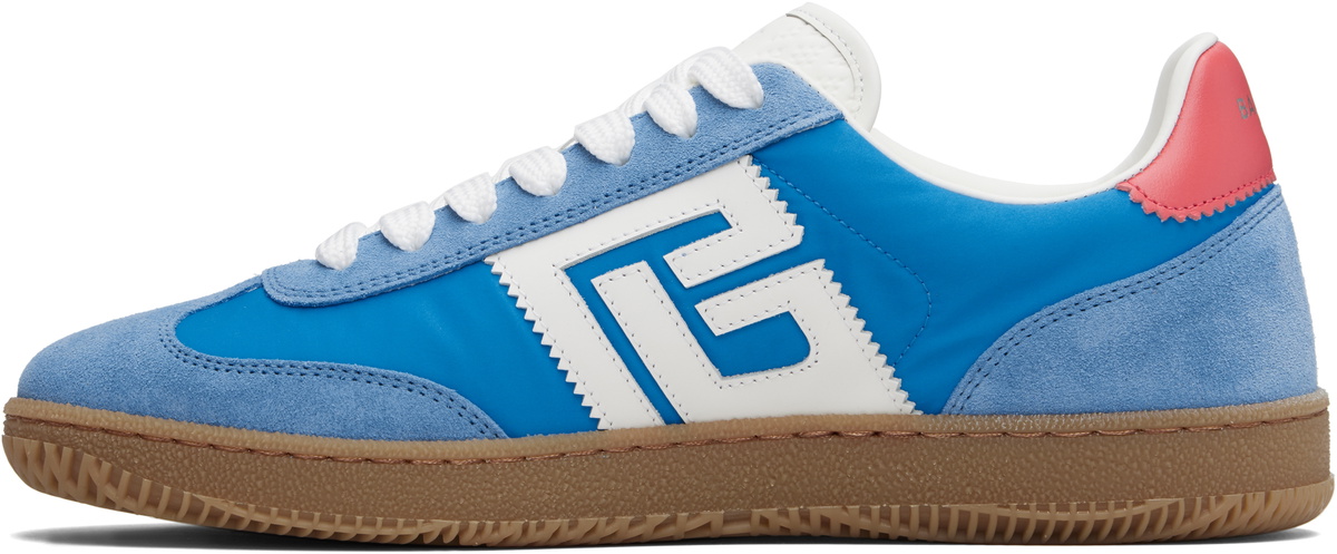 Balmain Blue Swan Suede & Nylon Sneakers Balmain