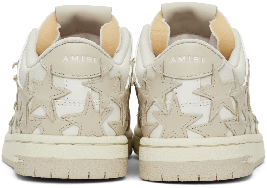 AMIRI Beige & White Stars Low Sneakers Amiri