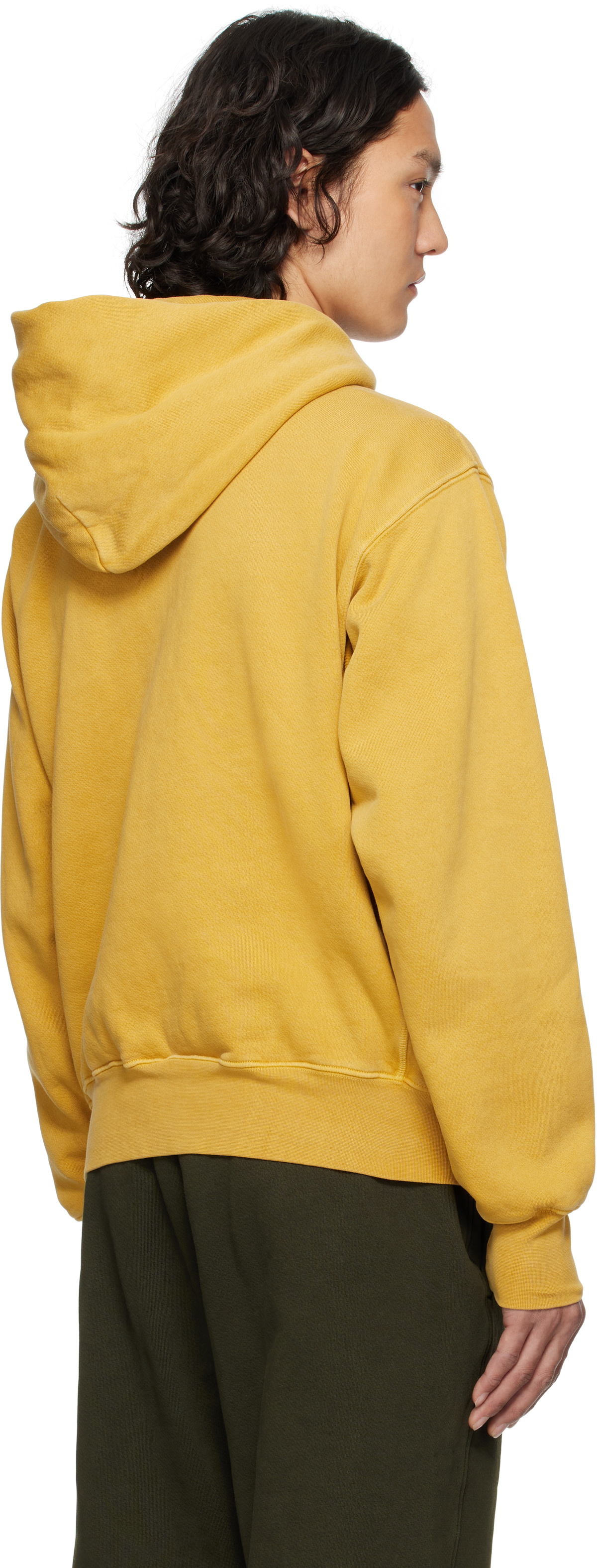 Les Tien Yellow Heavyweight Zip Hoodie Les Tien