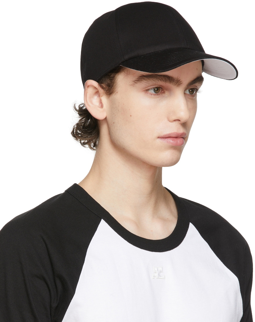 Courrèges Black Cotton Classic Cap Courreges