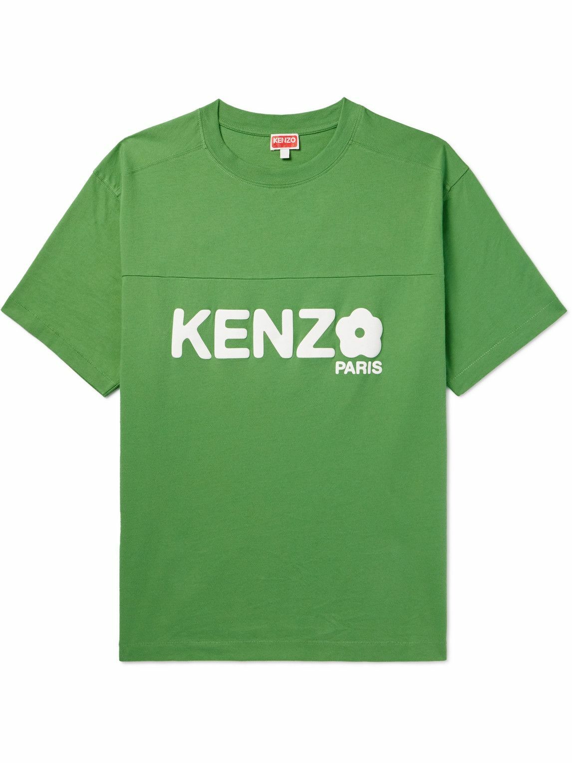 KENZO - Boke Flower 2.0 Logo-Print Cotton-Jersey T-Shirt - Green Kenzo