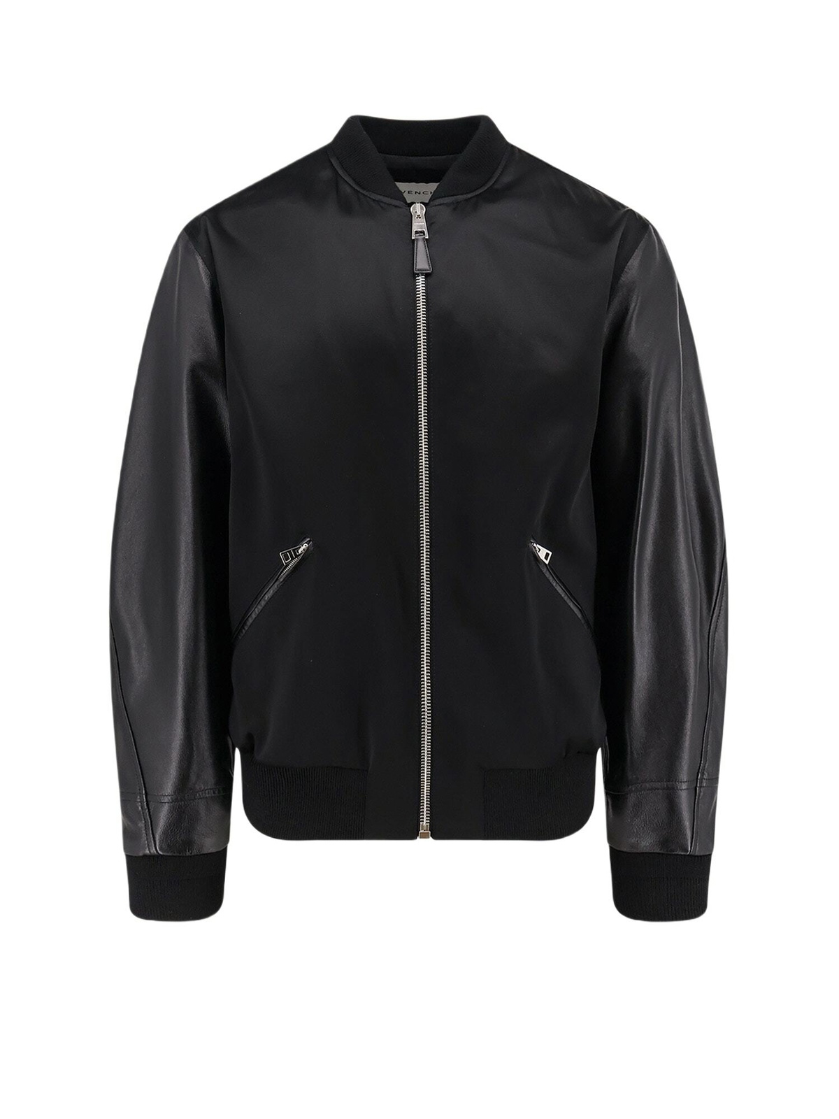 Givenchy Cotton And Nylon Jacket With Leather Sleeves Givenchy