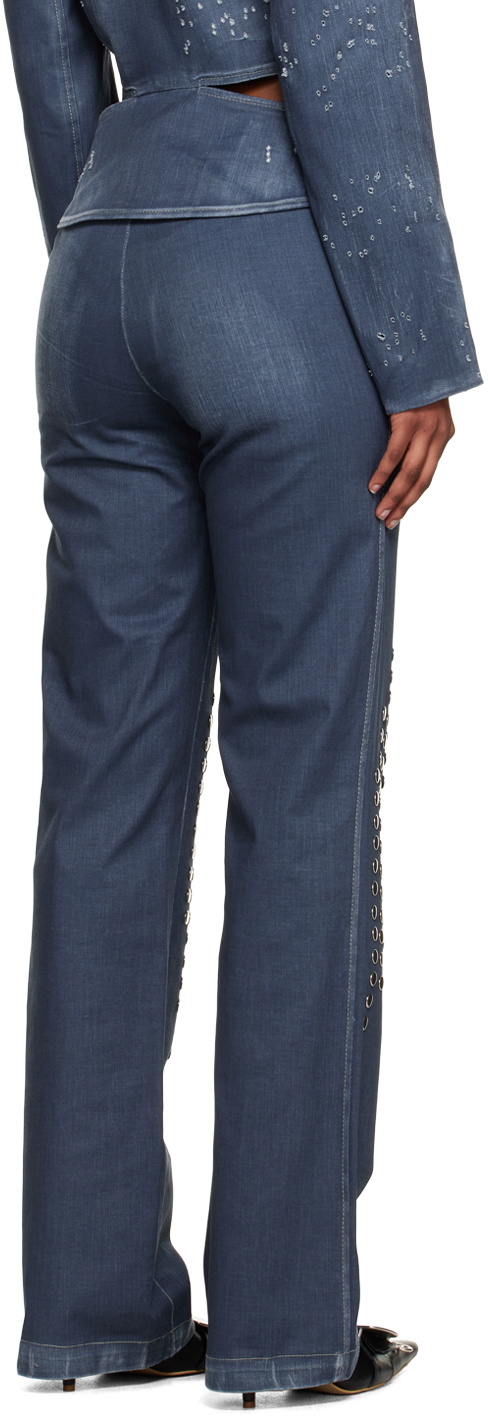 Lado Bokuchava Blue Studded Jeans Lado Bokuchava