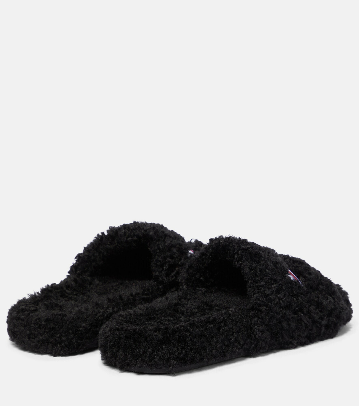 Balenciaga - Furry faux shearling slides Balenciaga