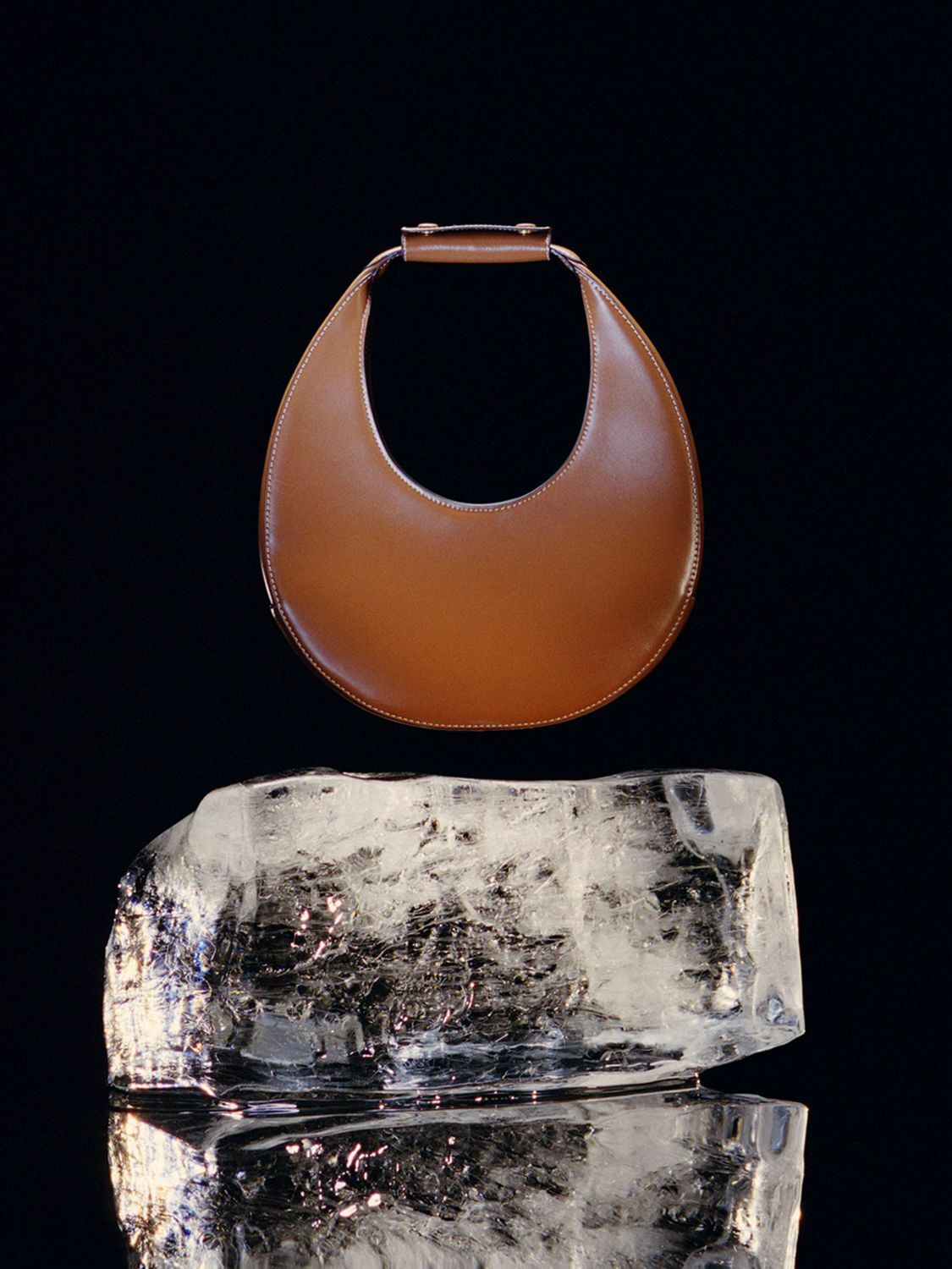 STAUD - Mini Moon Smooth Leather Bag Staud