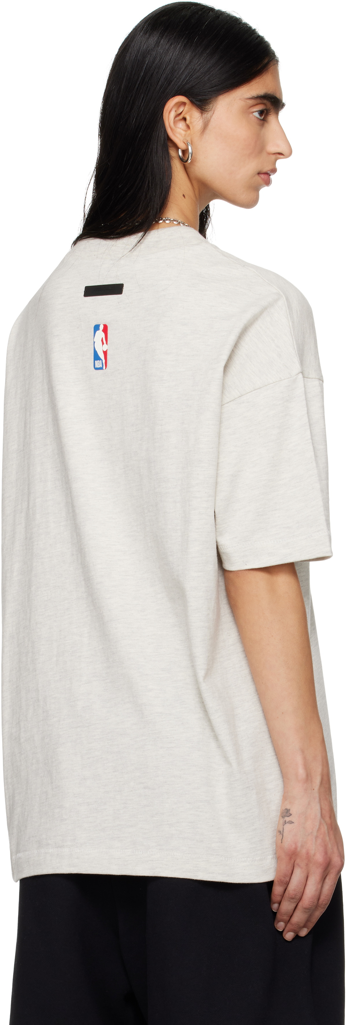 Fear of God ESSENTIALS Gray NBA Knicks Short Sleeve T-shirt Fear Of God ...
