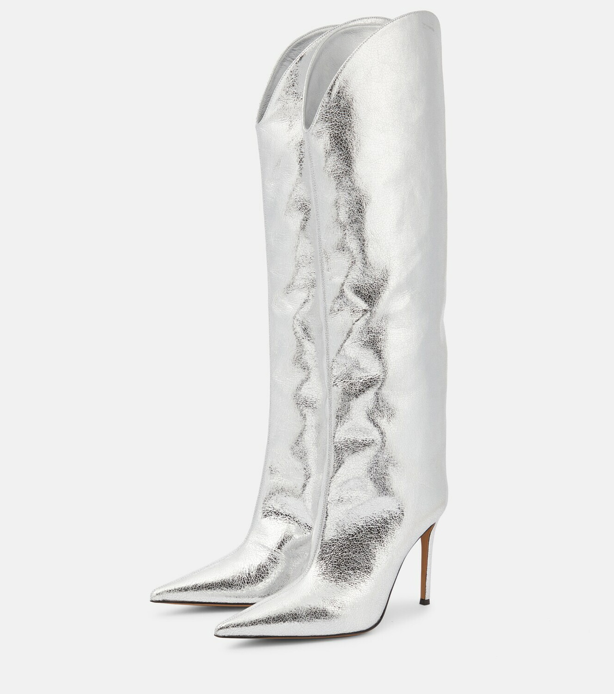 Alexandre Vauthier - Metallic leather over-the-knee boots Alexandre ...