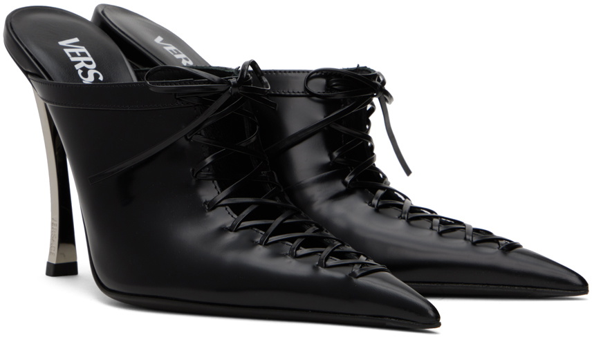 Versace Black Pin-Point Heels Versace