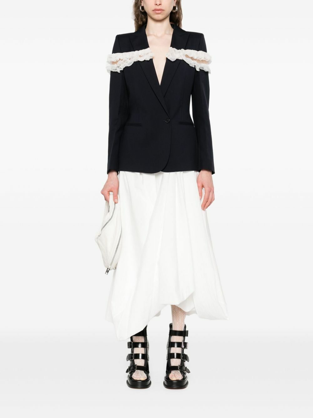 Alexander McQueen Slash-Detail Double-Breasted Blazer Alexander McQueen