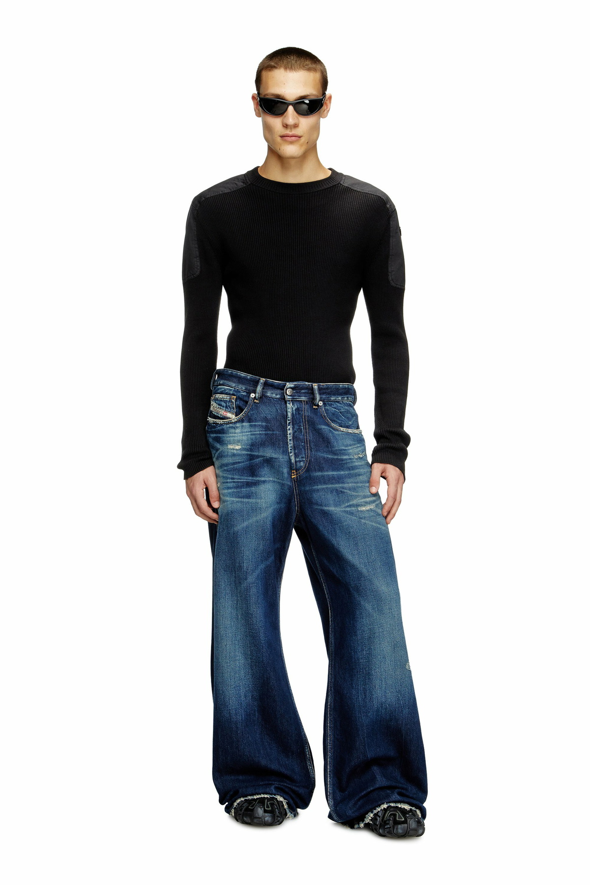 Diesel Relaxed Jeans - D-Rise - Jeans Mens in Blue Diesel