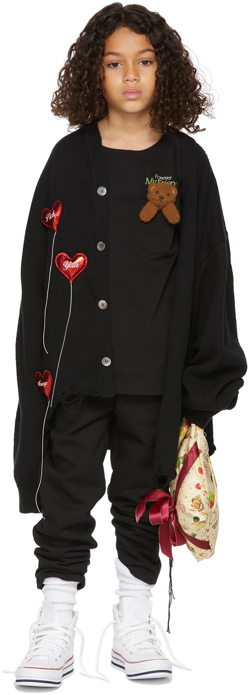 Doublet SSENSE Exclusive Kids Black 'My Friend' Lounge Pants Doublet