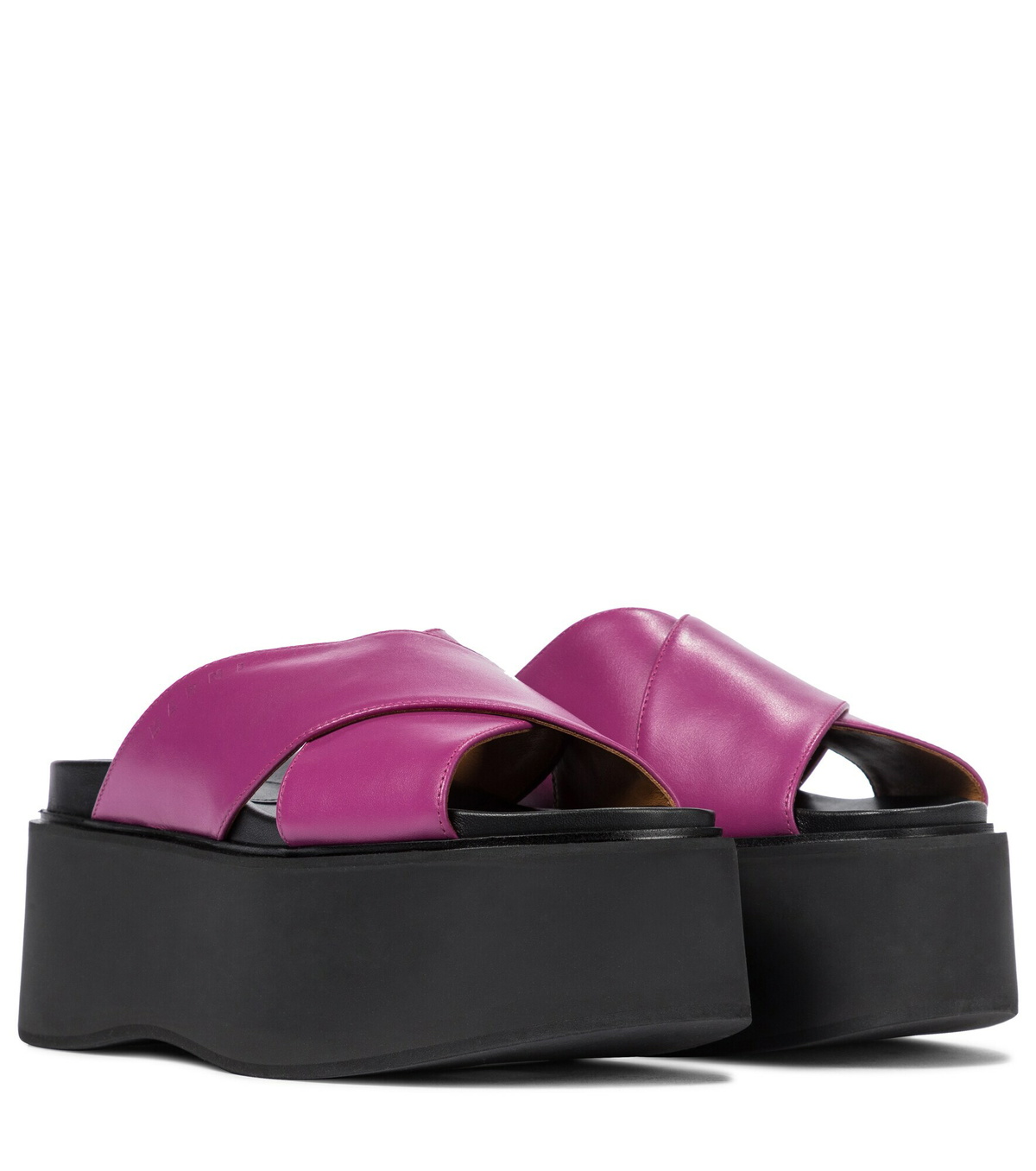 Marni - Leather platform slides Marni