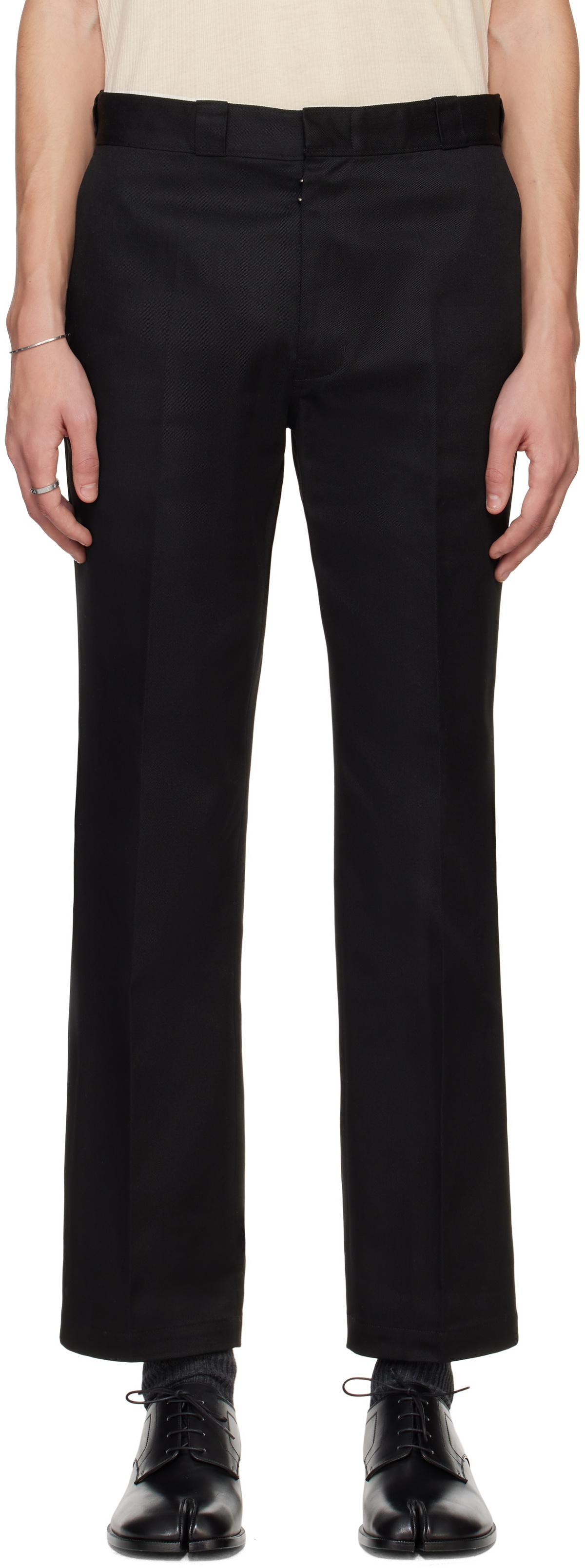 Maison Margiela Black Gabardine Trousers Maison Margiela