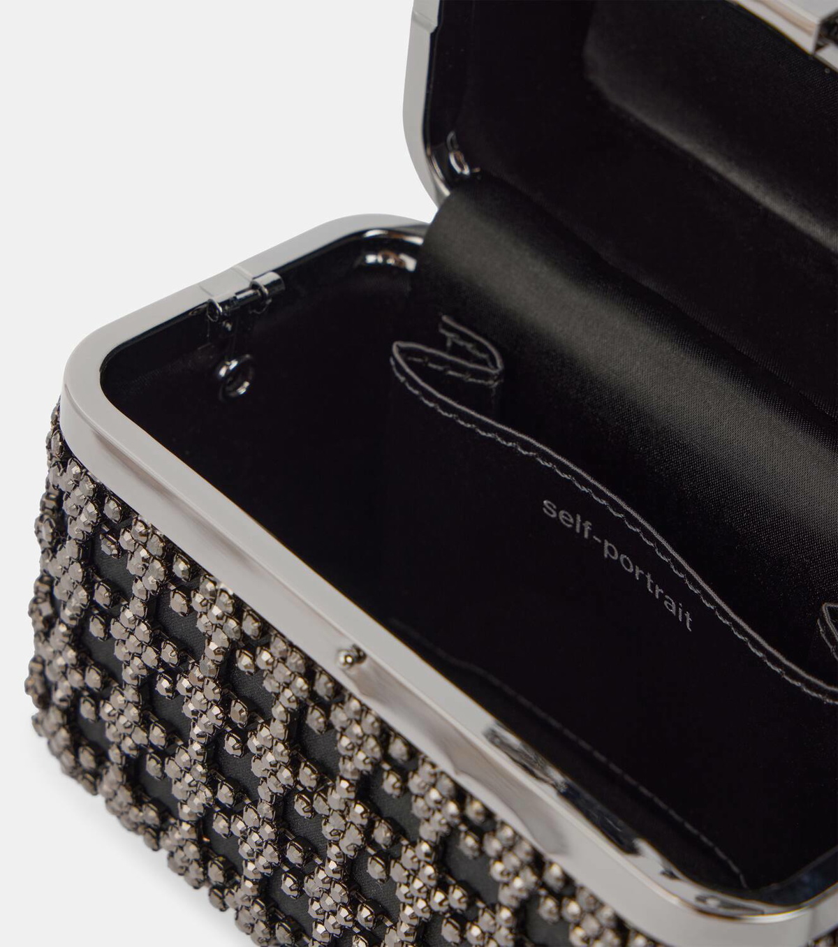 Self-Portrait Bow-detail crystal-embellished shoulder bag Self-Portrait