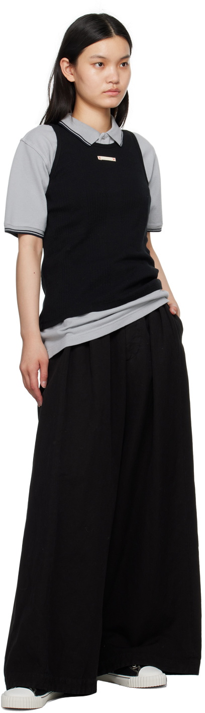 Maison Margiela Gray Contrast Stripe Polo Maison Margiela