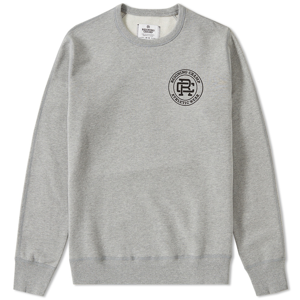 Reigning Champ Mini Crest Logo Crew Sweat Reigning Champ
