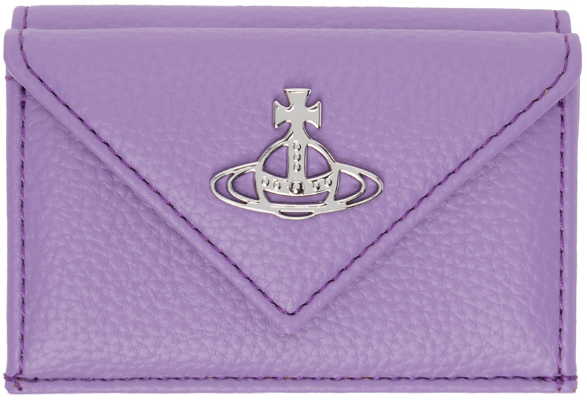 Vivienne Westwood Purple Re-Vegan Envelope Billfold Wallet Vivienne ...