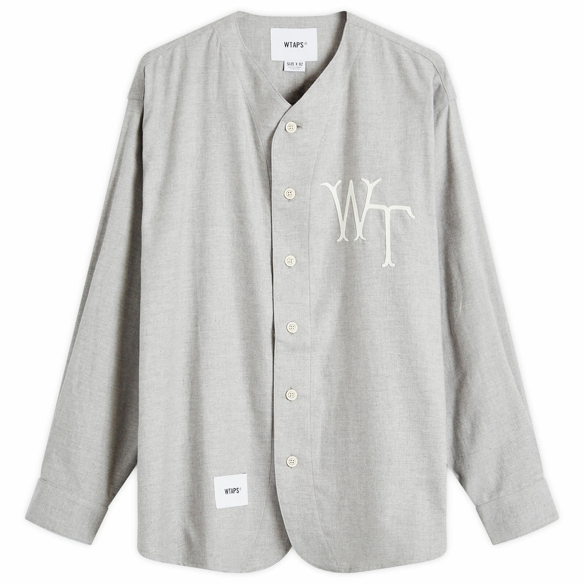 WTAPS Men's 07 Baseball Shirt in Grey WTAPS