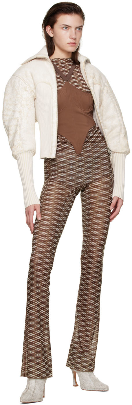 KNWLS Brown Polyester Trousers KNWLS