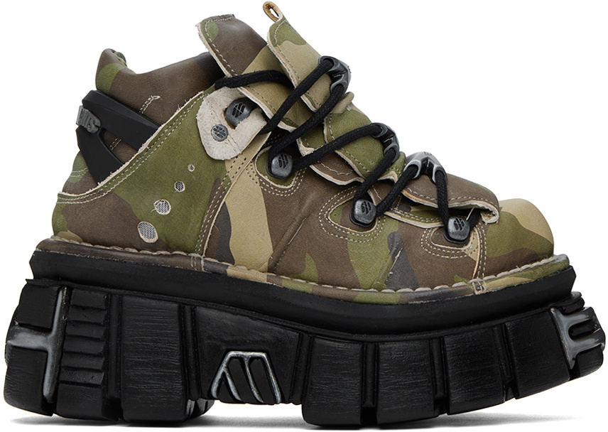VETEMENTS Green New Rock Edition Platform Sneakers Vetements
