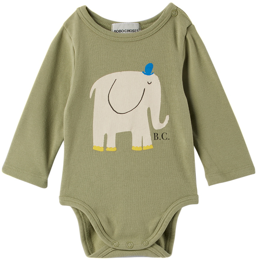 Bobo Choses Baby Green 'The Elephant' Three-Piece Set Bobo Choses