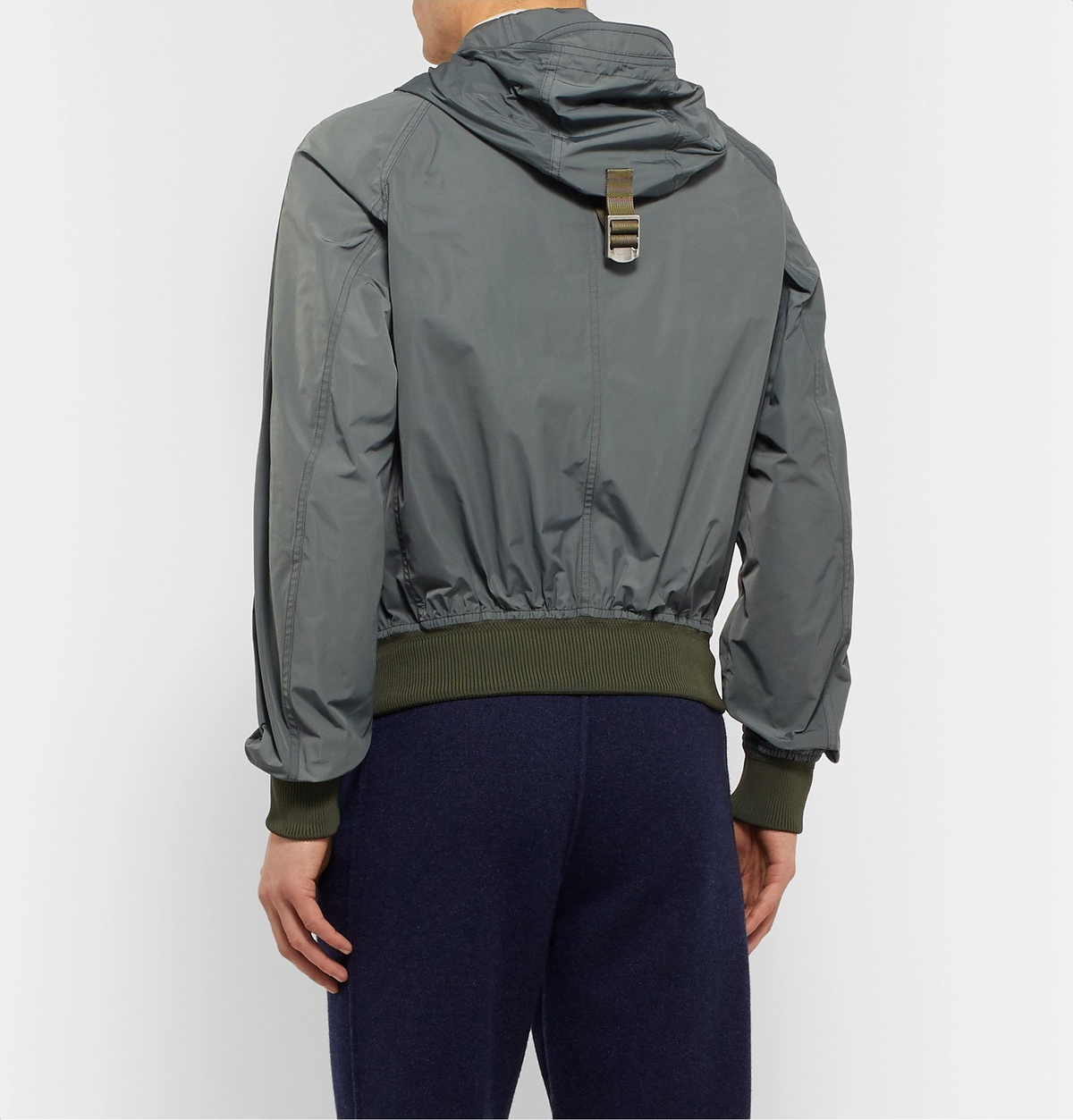 TOM FORD - Slim-Fit Leather-Trimmed Shell Hooded Bomber Jacket - Green ...