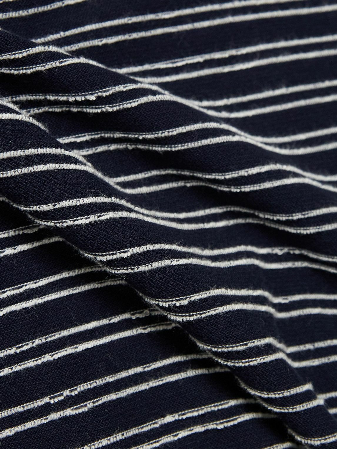 Mr P. - Striped Cotton-Jersey T-Shirt - Blue Mr P.
