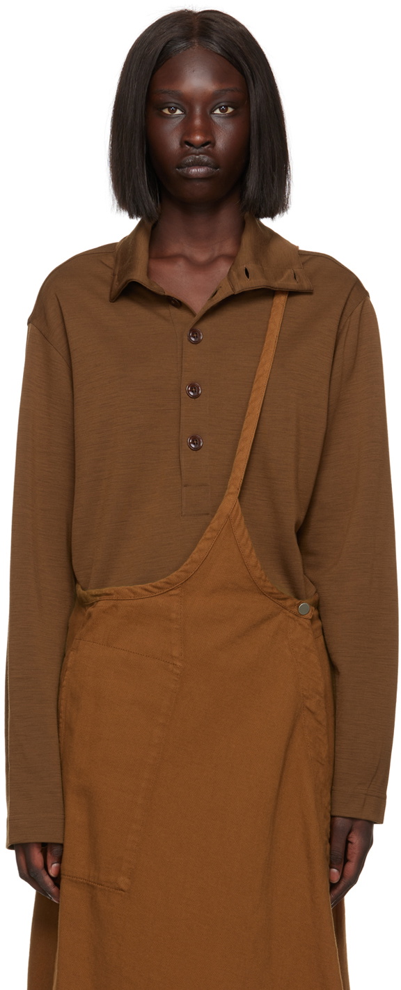 LEMAIRE Brown Convertible Polo Lemaire