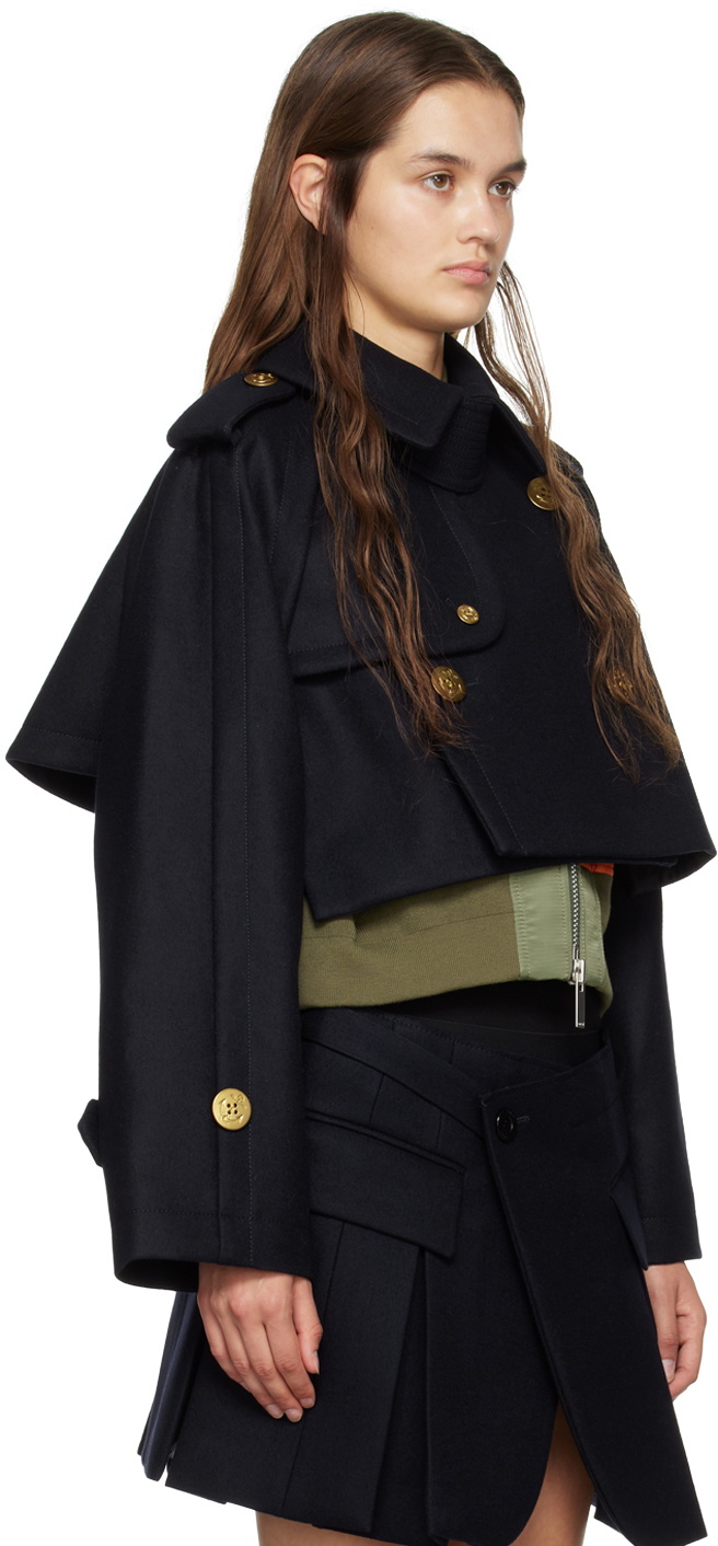 sacai Navy Layered Jacket Sacai