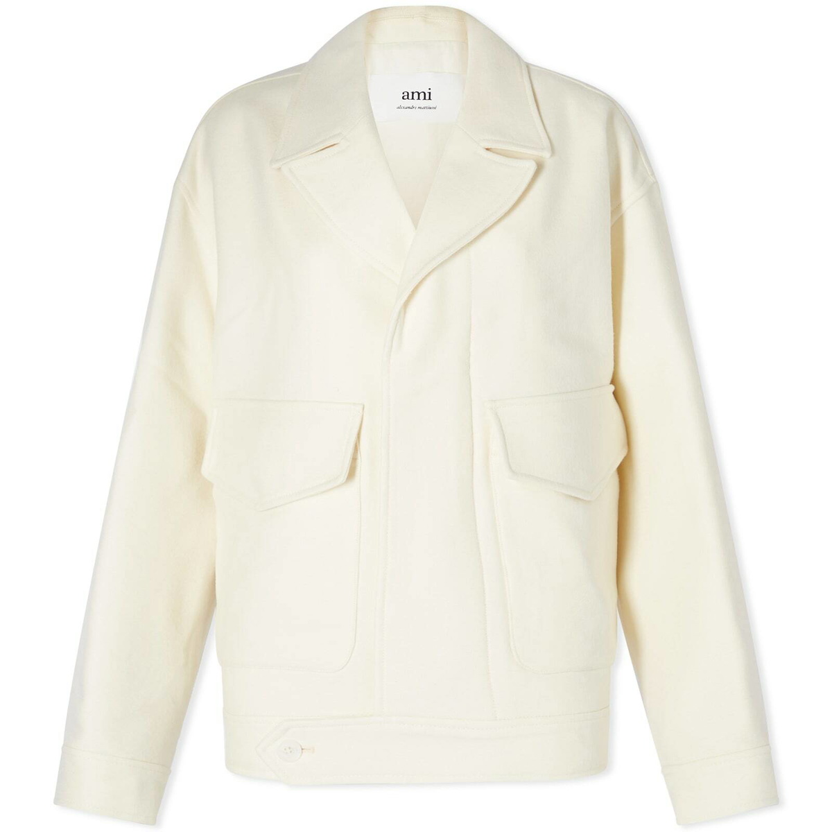 AMI Paris Women's AMI Buttoned Jacket in Ivory AMI