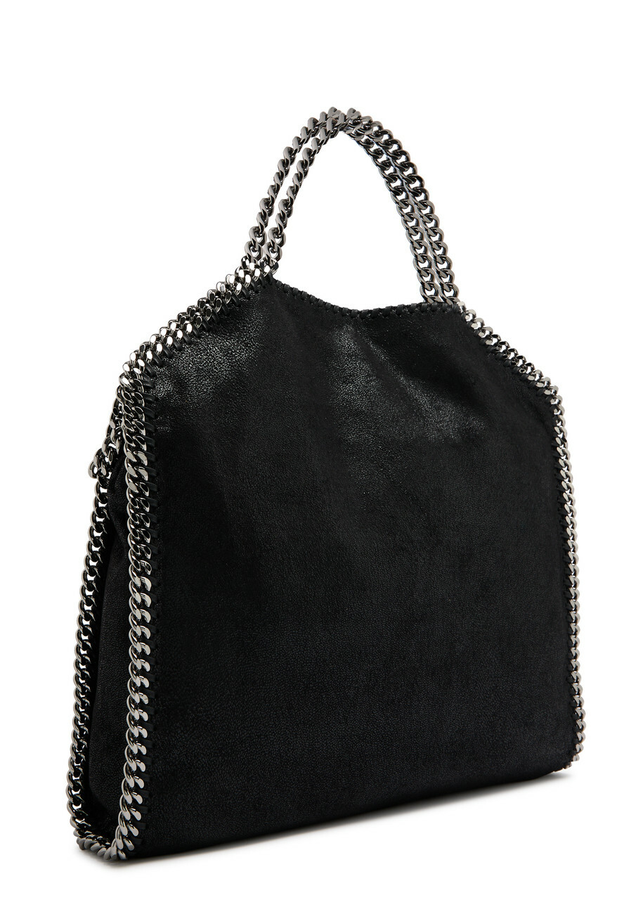 Stella Mccartney Falabella Metallic Faux Leather Tote - Black - One ...