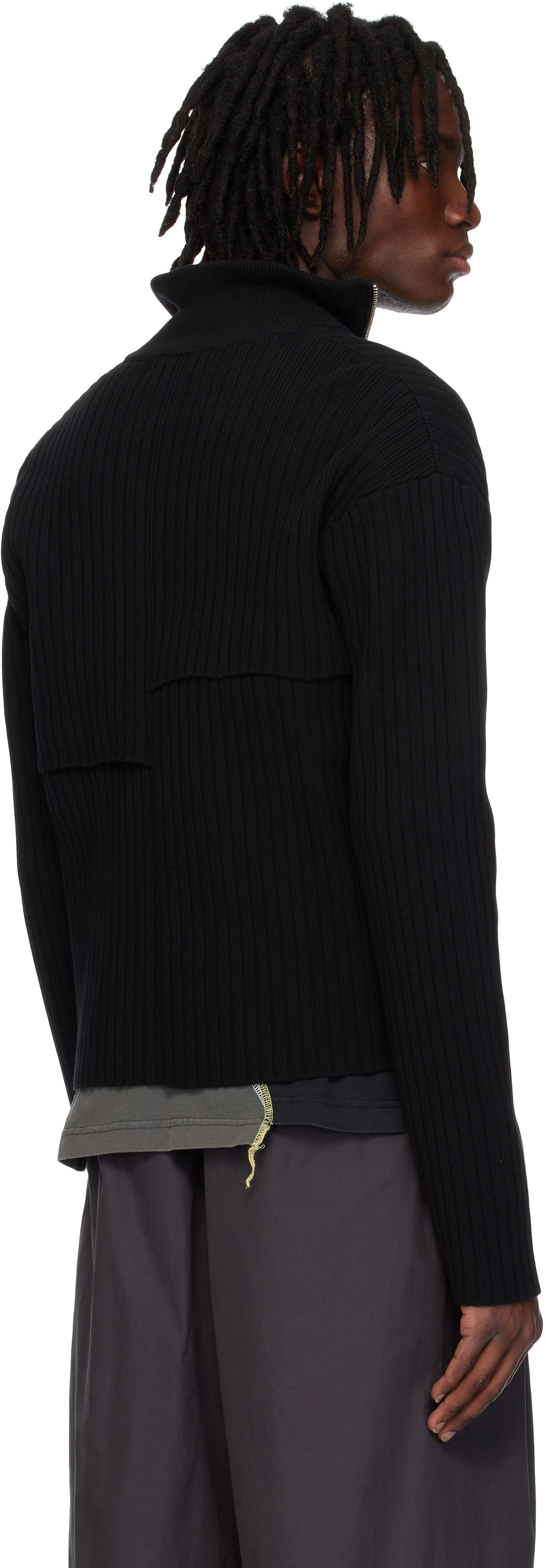 A-COLD-WALL* Black Panel Knit Jacket A-Cold-Wall*