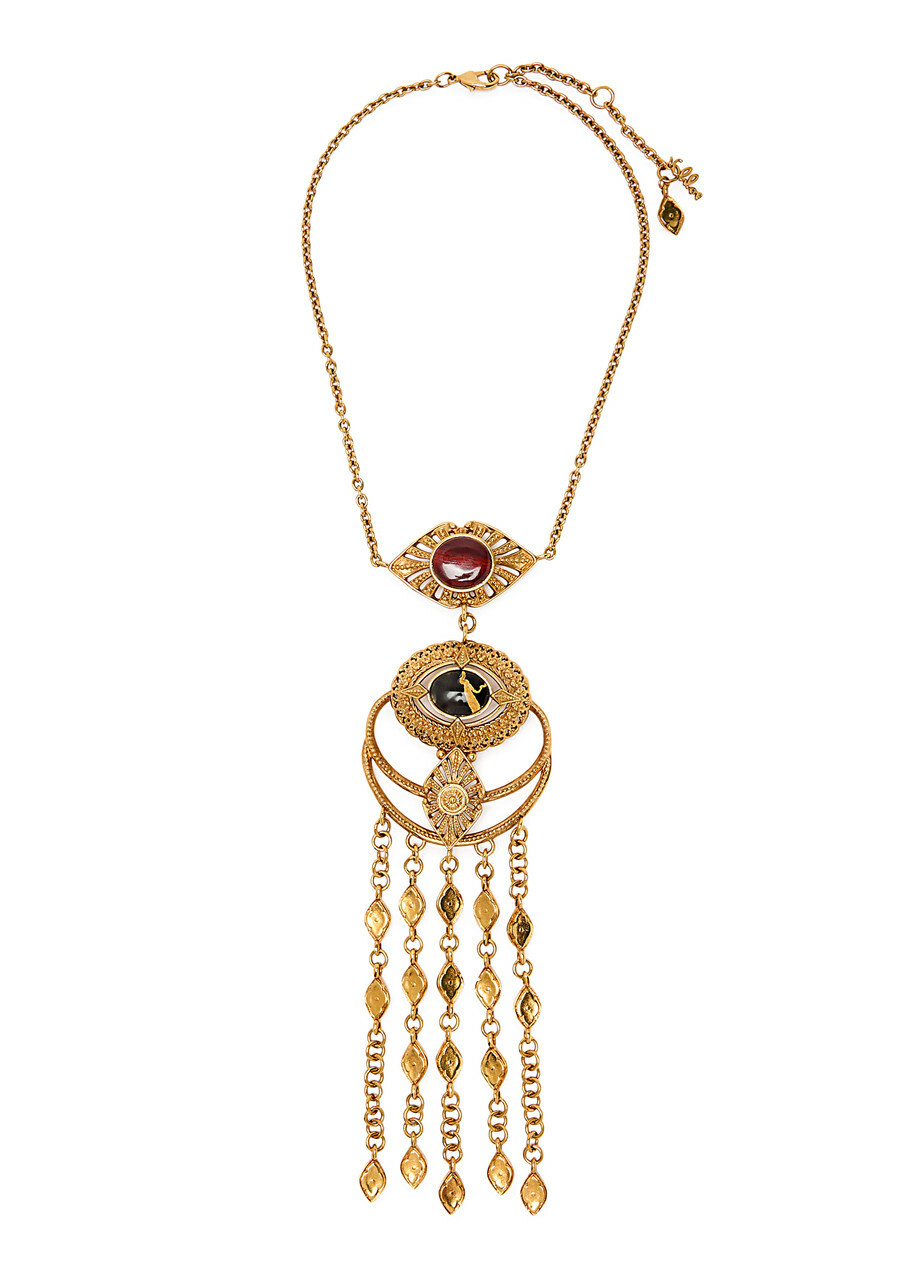 Chloe The Chloé Amulet Embellished Necklace - Gold - One Size Chloe